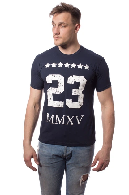 Мужская футболка Hector темно синяя с принтом р L HF_9106 от продавца ...