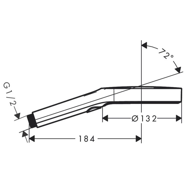 Душова лійка HANSGROHE Rainfinity 26864340 із кнопкою 132мм пластикова ...