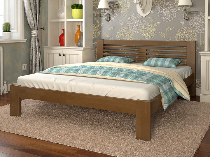 Кровать двуспальная Arbor Drev 160x200 Шопен дерево бук Орех – фото ...