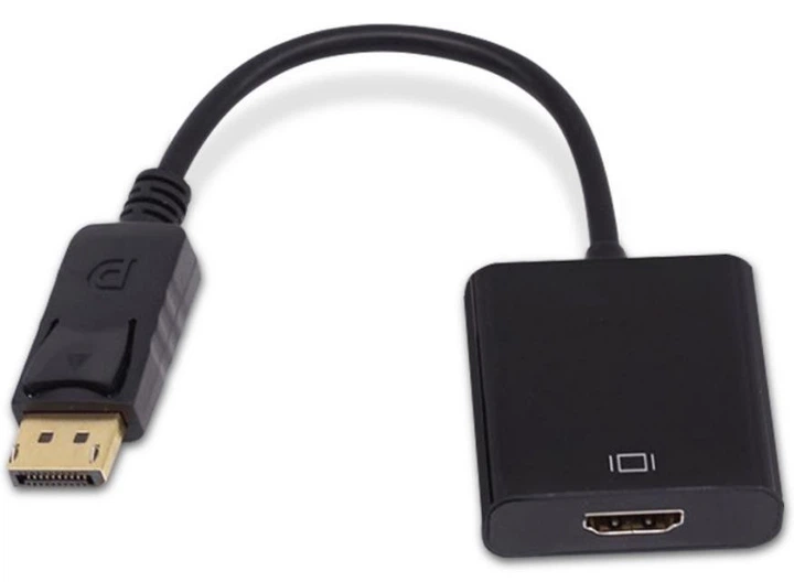Кабель переходник DisplayPort DP на HDMI Noname 10cm черный – фото ...
