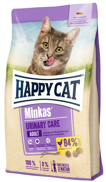 Сухий корм Happy Cat Minkas UrinaryCare Geflugel для котів з птахом для ...
