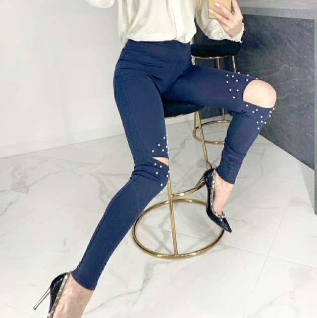 Легинсы женские Fashion XL синие ж210 от продавца: Mlabel – в интернет ...