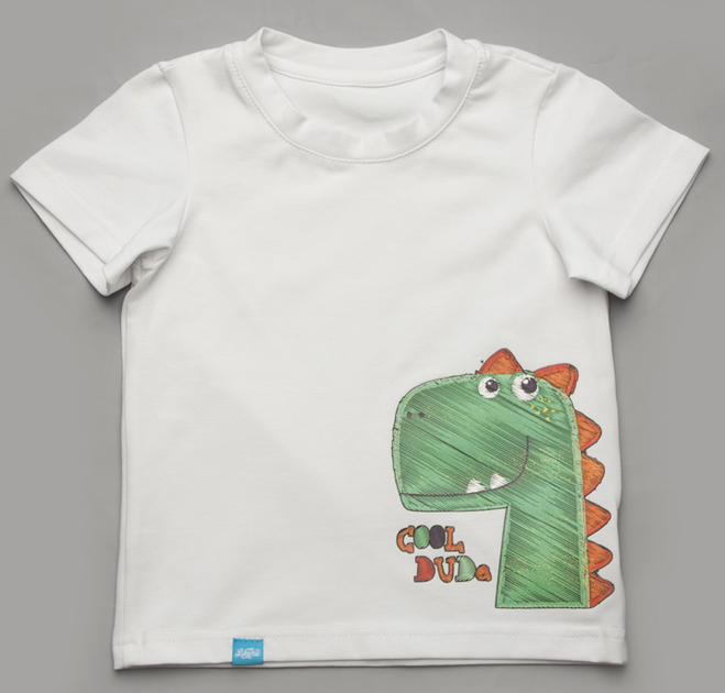 Детская футболка для мальчика Модный карапуз 111-00026 98 см Белая ...