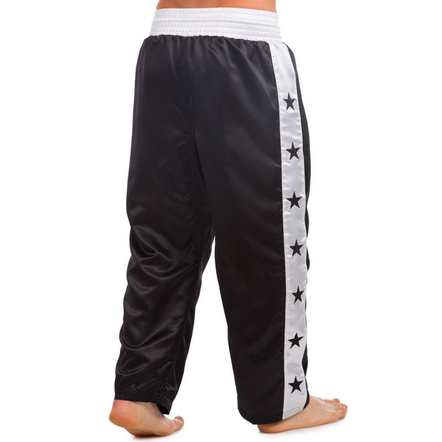 Штаны для кикбоксинга Everlast 9016 размер L (48-50) Black-White ...