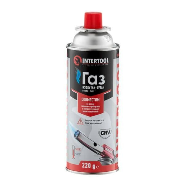 Газовый баллон INTERTOOL 220 гр с системой CRV GS-0022 – фото, отзывы, характеристики в интернет ...