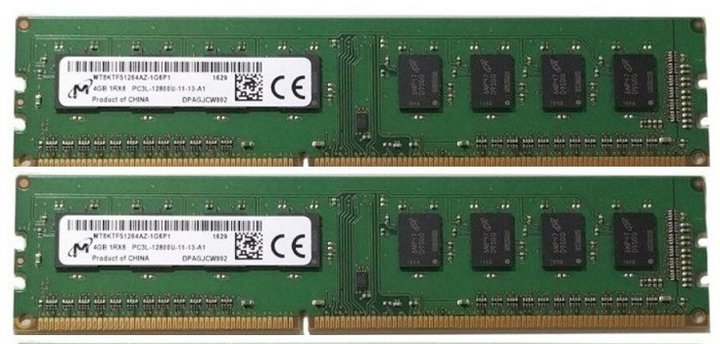 Оперативная память Micron Dimm 8Gb (2*4Gb) DDR3L 1600MHz PC3L 12800 ...
