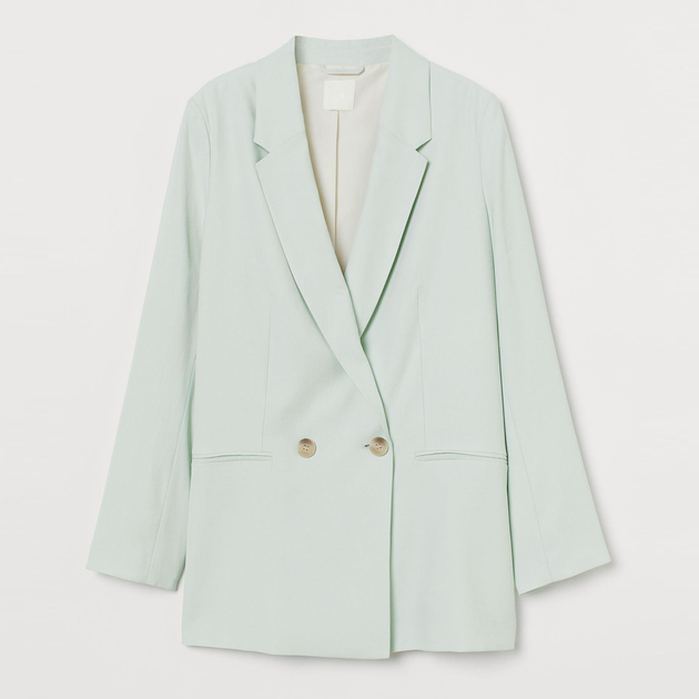 Пиджак женский H&M XAZ309632UFBK XXL Бледно-бирюзовый (DD8000005915462 ...