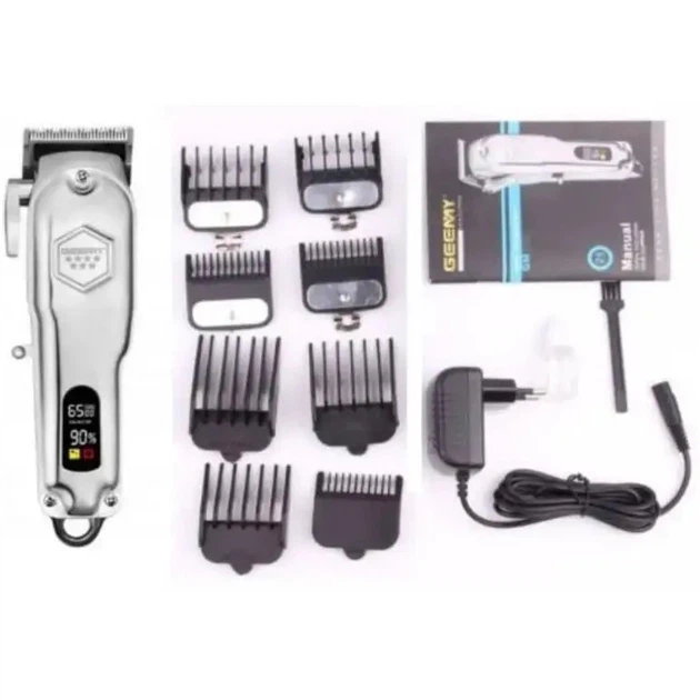 Бритва-триммер GEMEI GM-866 2000 мАч, серебристая, 8 насадок – фото ...