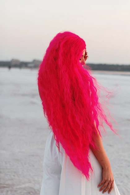 Парик KITTO HAIR малиновый афро с имитацией кожи головы от продавца: kittostore – в интернет ...