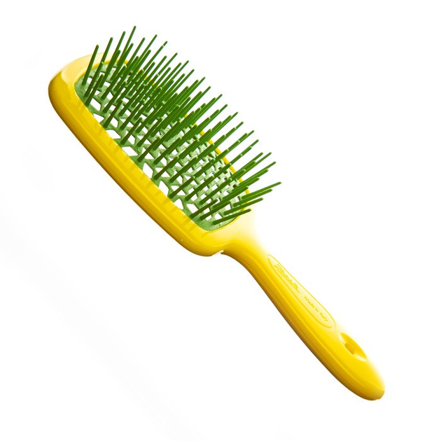 Расческа для волос Super Hair Brush Желтая с зеленым от продавца ...