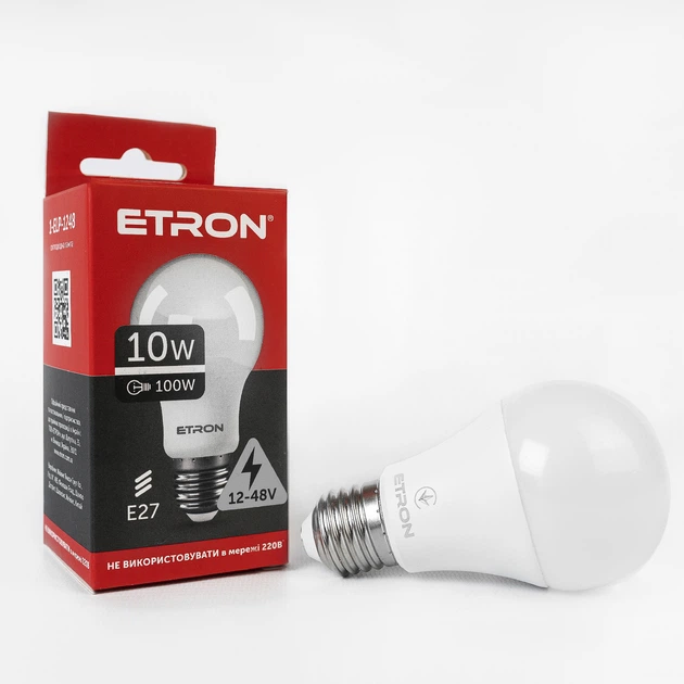 LED лампа ETRON Light 1-ELP-1248 A60 10W 12V-48V 4200K E27 – фото ...