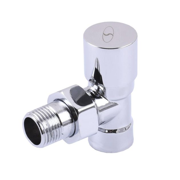 Кран вентильный угловой с американкой Solomon 1/2" chrom 1844 под ключ ...