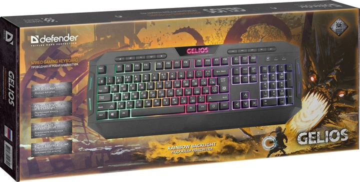 Клавіатура Defender Gelios GK-174DL, USB, RU кольорова підсвітка – фото ...