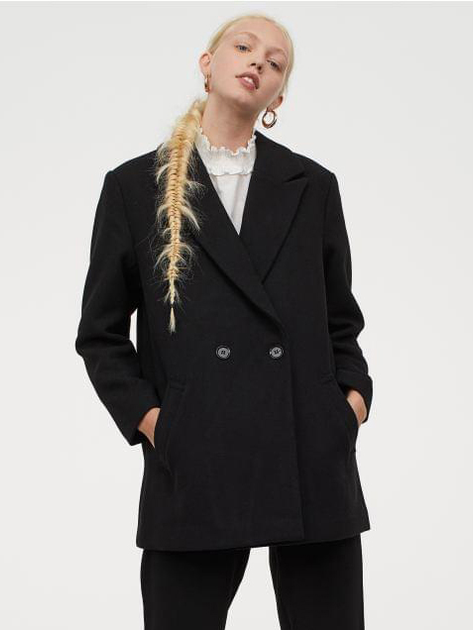 Пальто осеннее женское H&M XAZ334880WREW M Черное (DD8000006448129) – в ...