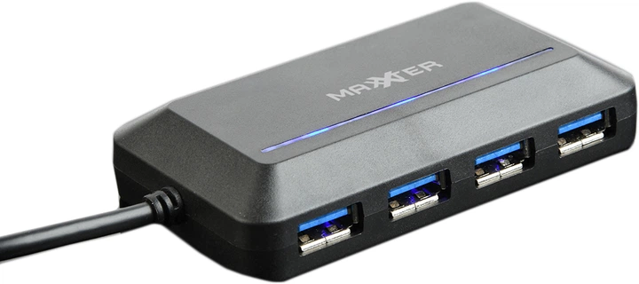 Хаб Maxxter USB 3.0 Type-С на 4 порта ACT-HUB3C-4P Black – фото, відгуки, характеристики в ...