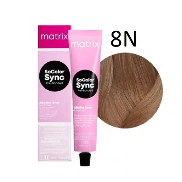 Крем-краска для волос без аммиака Matrix Color Sync 8N Светлый блондин ...