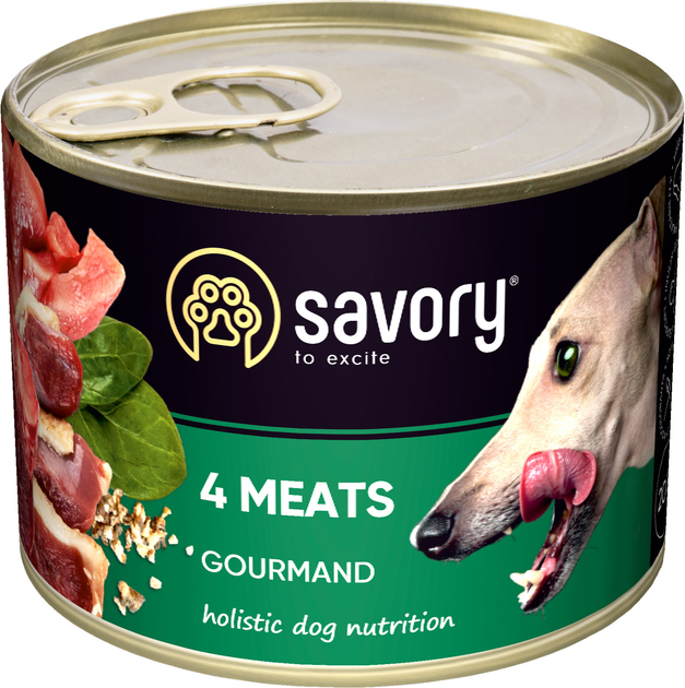 Влажный корм для взрослых собак Savory с четырьмя видами мяса 200 г ...