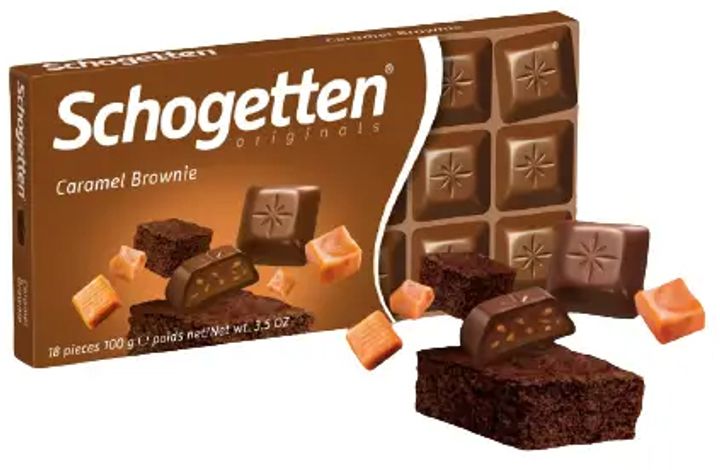Шоколад молочный Schogetten Caramel Brownie 100 г (4000415040109 ...