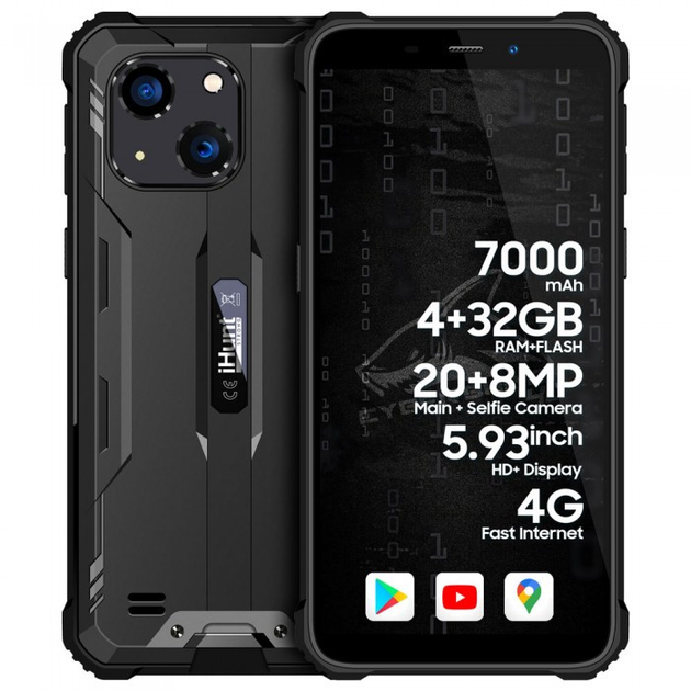 Смартфон iHunt Cyber Shark 4G Black - 4/32 Гб, 7000 мАч – фото, отзывы ...