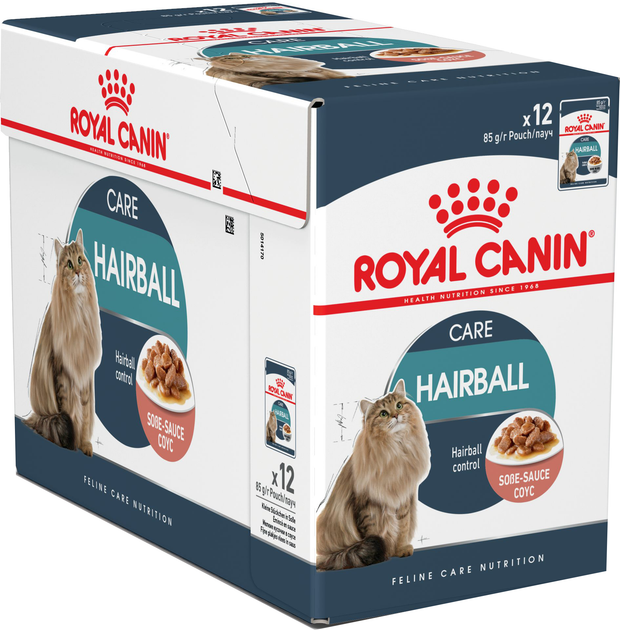 Упаковка влажного корма для кошек Royal Canin FHN WET HAIRBALL CARE 85 ...