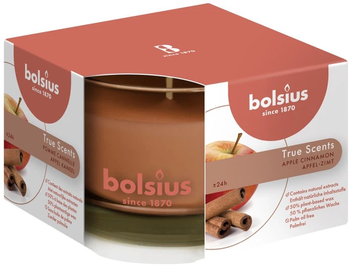 Свічка в склі Bolsius True scents 63/90 аромат Яблуко і кориця ...