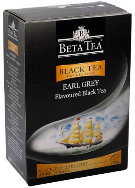 Чай черный Beta Tea Earl Grey Байховый среднелистовой с бергамотом 100 ...