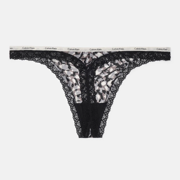 Трусики-стринги Calvin Klein Underwear D3445-100 M Чорний/Білий ...