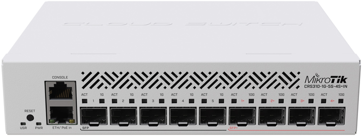 Коммутатор MikroTik CRS310-1G-5S-4S+IN – фото, отзывы, характеристики в ...