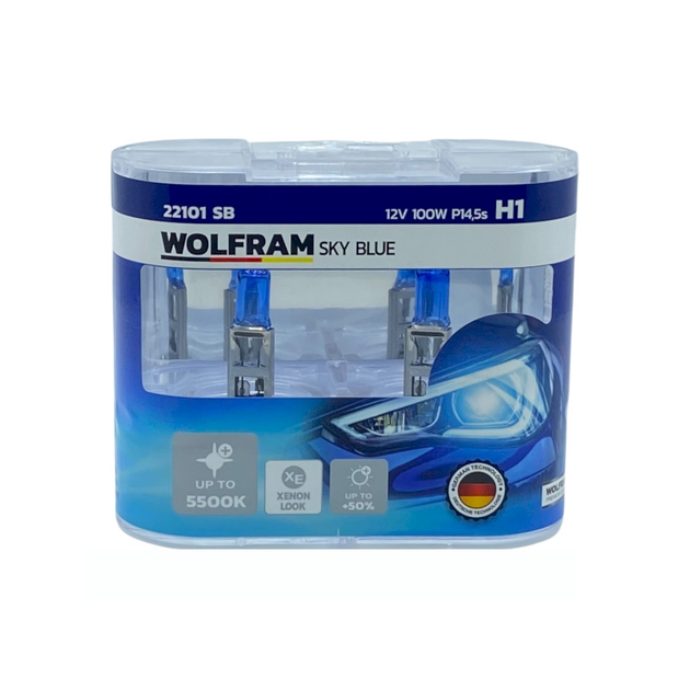 Автолампа Wolfram 12V H1 100W P14.5S SKY BLUE WHITE – фото, отзывы ...