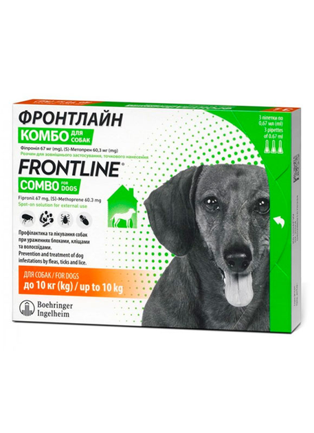 Капли Boehringer Ingelheim Frontline (Фронтлайн) Комбо Спот Он от блох ...