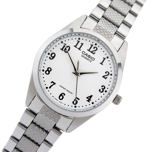 Женские часы Casio LTP-1274D-7BDF Прочные Белые с серебристым – купить ...