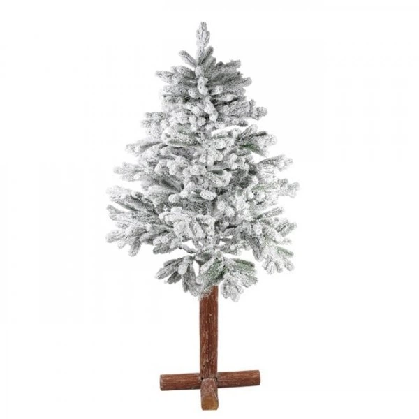 Ялинка лита засніжена Flora на високій ніжці 180 см 11808 Mr59995 фото відгуки