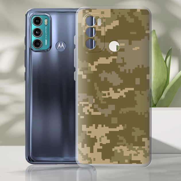 Чехол BoxFace Motorola G60 Камуфляж ЗСУ Прозорий силікон (44564-up2528 ...
