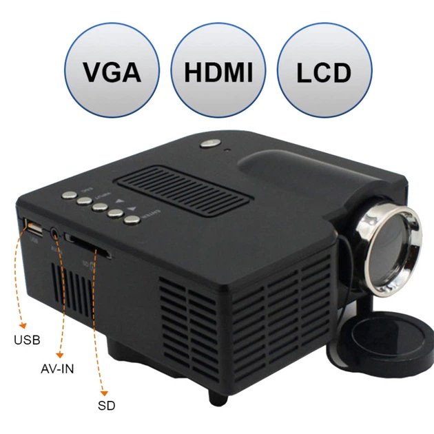 Компактный проектор Led Projector UC28 мультимедийный с динамиком ...