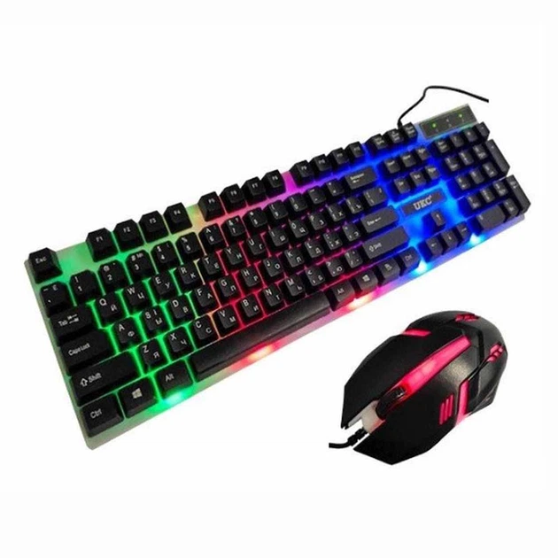 Компьютерная игровая Клавиатура UKC G21B с подсветкой и Мышкой – фото ...