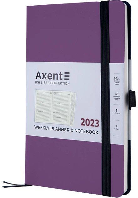 Щотижневик 2023 Axent Partner Soft 125x195 мм фіолетовий (8506-23-11-A) – фото, відгуки ...