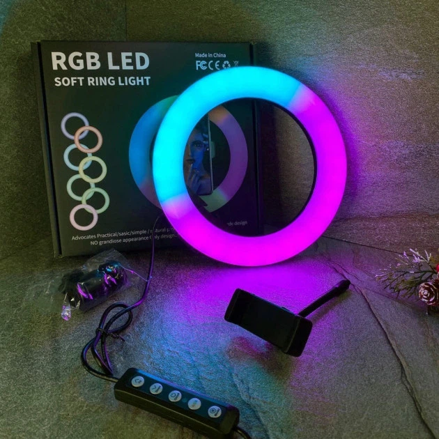 Кільцева лампа Soft Ring Light MJ 26 RGB для TikTok та Instagram, блогерів – фото, відгуки ...