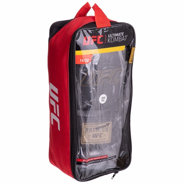 Перчатки боксерские кожаные UFC PRO Prem Hook & Loop UHK-75050 16 унций ...