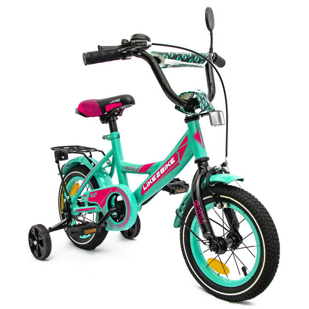 Велосипед детский 2-х колесный 12'' 211204 Like2bike Sky, бирюзовый ...