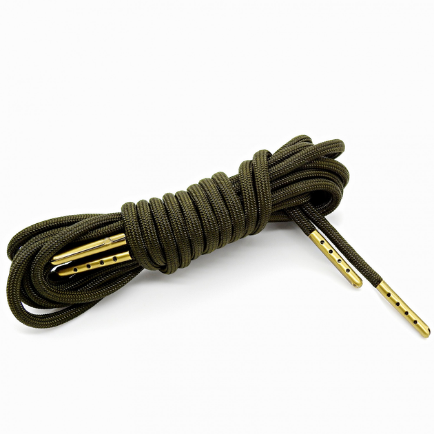 Шнурки из паракорда 550 цвет Olive Drab Green 90 см концевик "бронза ...