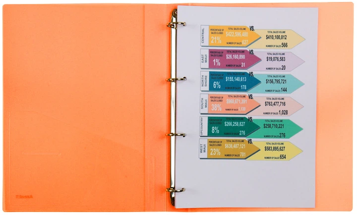 Папка Axent А4 з 4 кільцями 35 мм Помаранчева (1208-25-A) – фото, відгуки, характеристики в ...