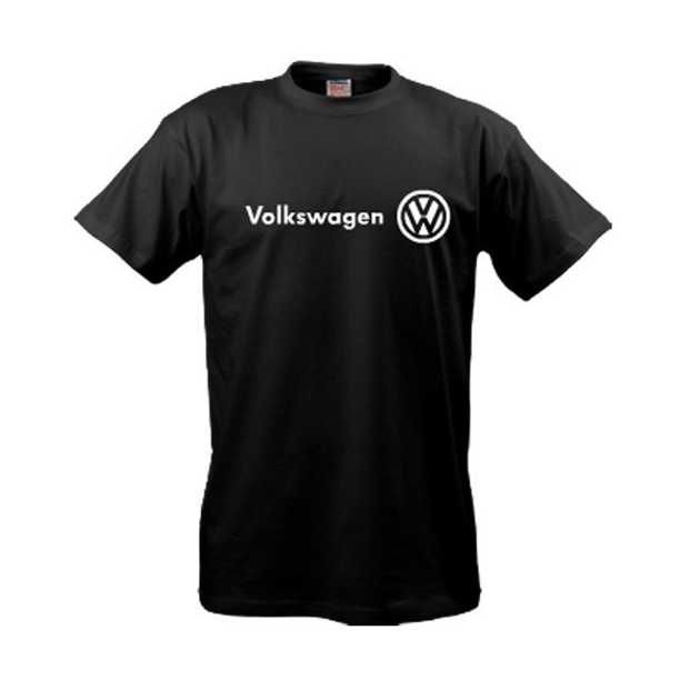 Футболка мужская c лого и надписью Volkswagen черная, размер M от ...