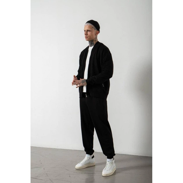 Мужской спортивный костюм на молнии черный XL 1620_13-52 – Брендовая одежда | ROZETKA