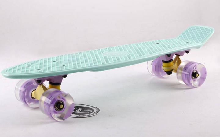 Скейтборд пластиковый Penny LED WHEELS FISH 22in со светящимися ...