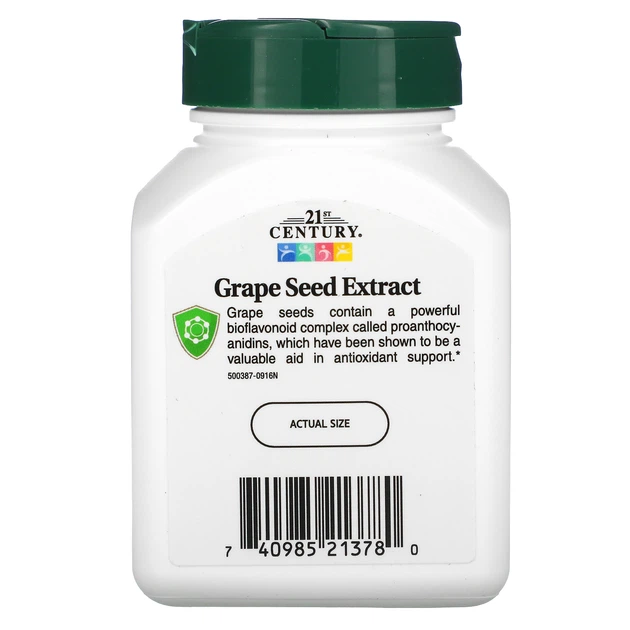Екстракт виноградних кісточок, 21st Century, Standardized Grape Seed ...