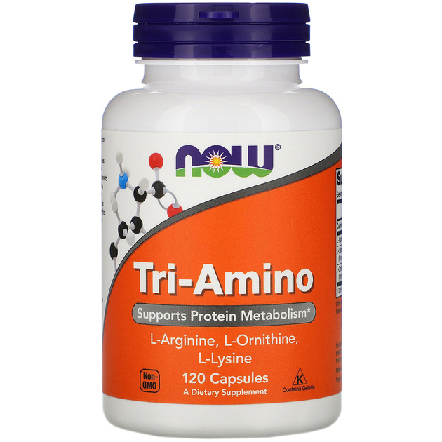 Комплекс аминокислот NOW Foods, Tri-Amino, для поддержания белкового ...