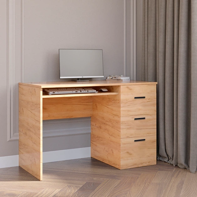 Стіл письмовий Еверест Соната 110х55х75 5 дуб крафт золотий Evr 2720 купити онлайн на Rozetka