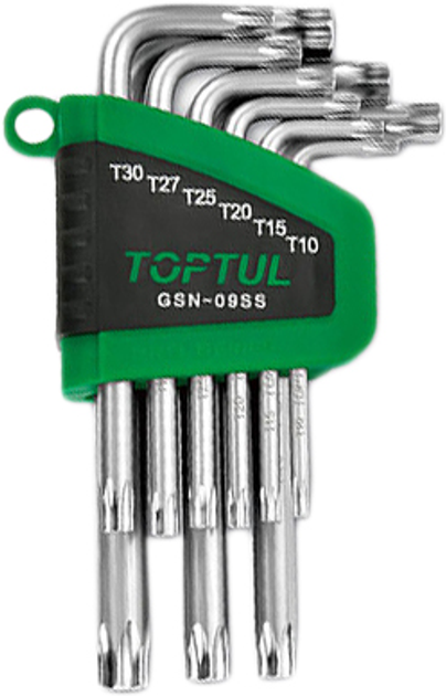 Набор ключей TORX Toptul Г-образных T10-T50 9 предметов (GSN-09SS ...