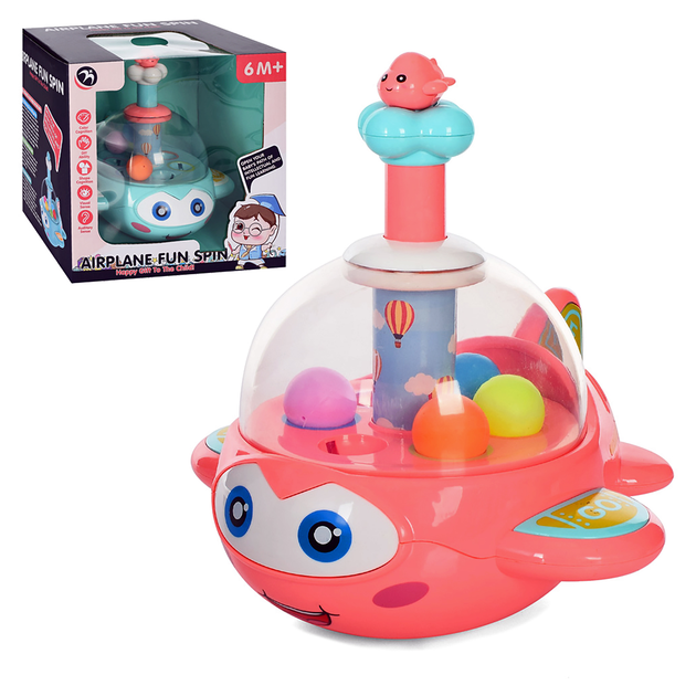 Детская развивающая юла Самолет Limo Toy со звуковыми эффектами 17