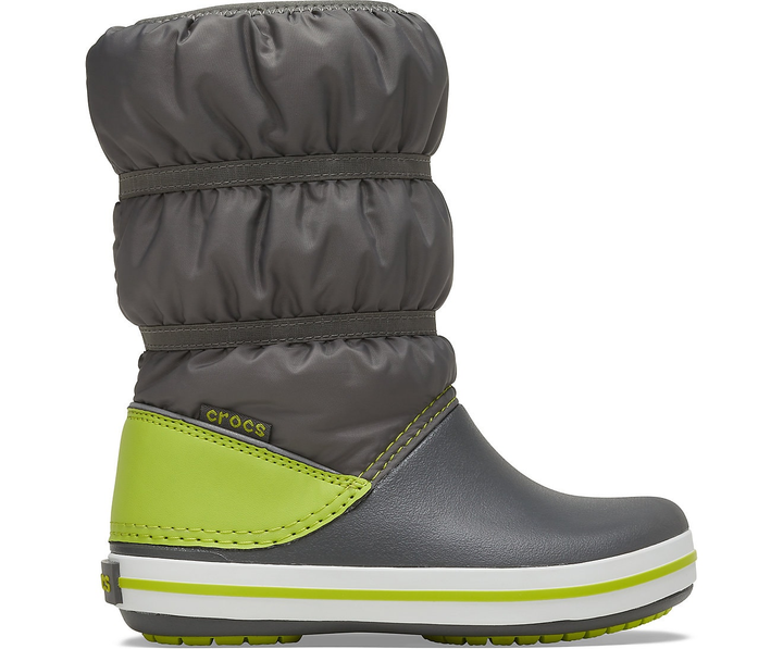 Детские непромокаемые сапоги Crocs зимние 1159767115 (Серый/Лайм, 23-24 ...